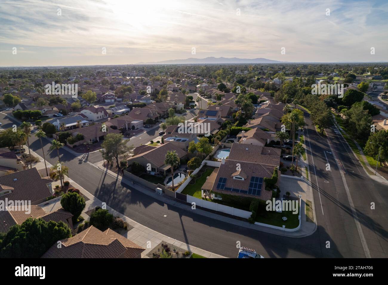 A scenic residential area with green trees. Arrowhead Ranch, Glendale ...