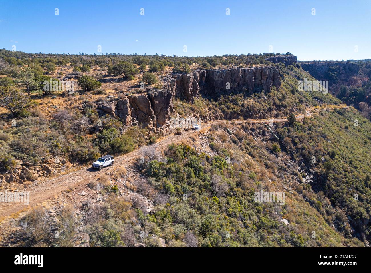 An aerial view of the end of Schnebly Hill Road, Sedona, Arizona Stock ...