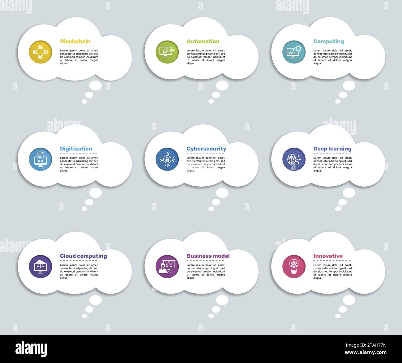 Infographics with Corporative Development theme icons, 10 steps. Such ...