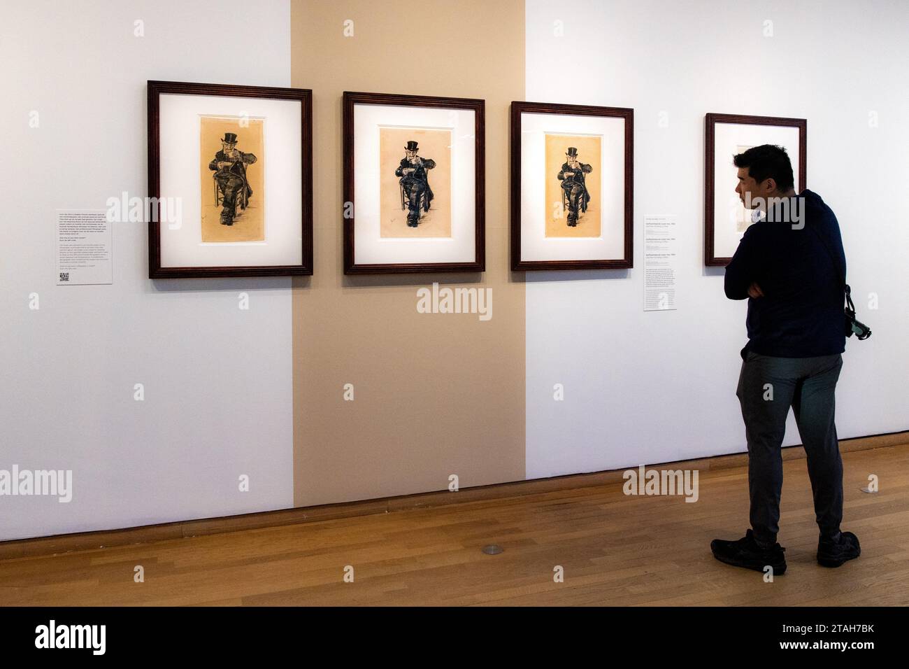 AMSTERDAM - The Coffee Drinking Old Man in the Van Gogh Museum. The ...