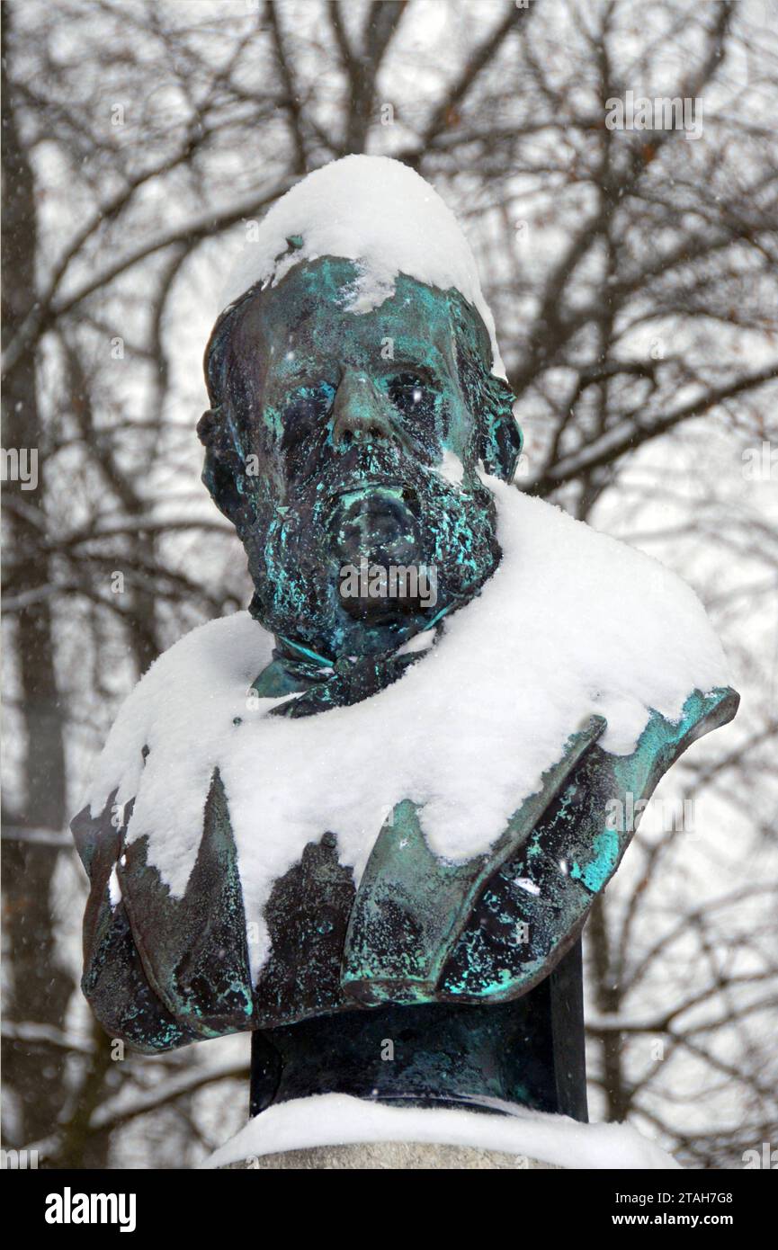 Winter, Schnee, Eis, Frost, Schneemann, Berühmte Schneemänner, ihr Denkmal in München: Arnold ...