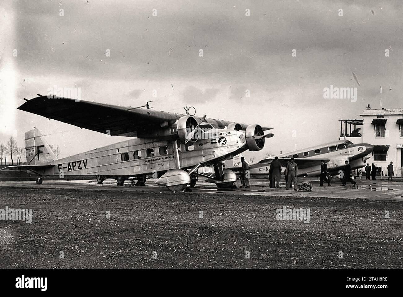 Airplane - Bloch 120 & Caudron Goëland (Air Afrique Stock Photo - Alamy