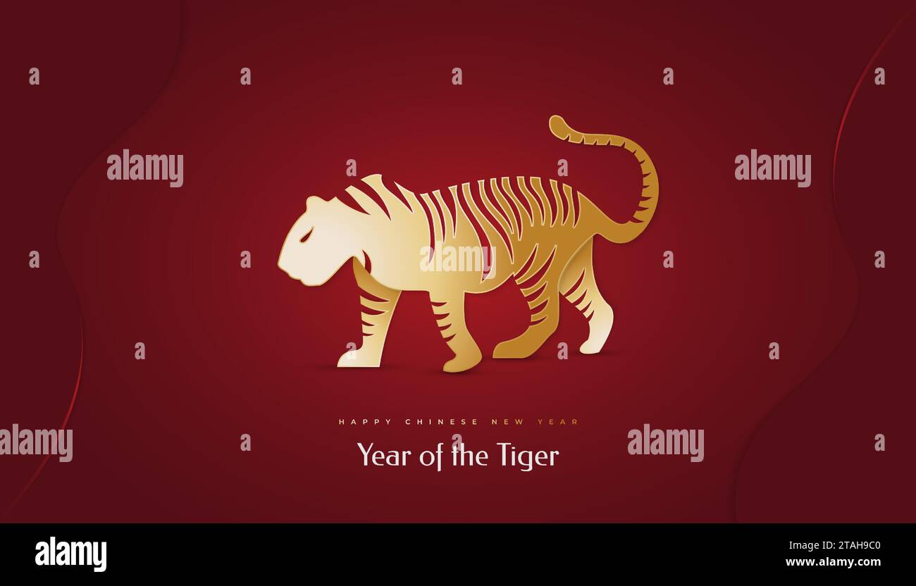 Chinese New Year 2022 Year of The Tiger. Chinese New Year Banner with ...