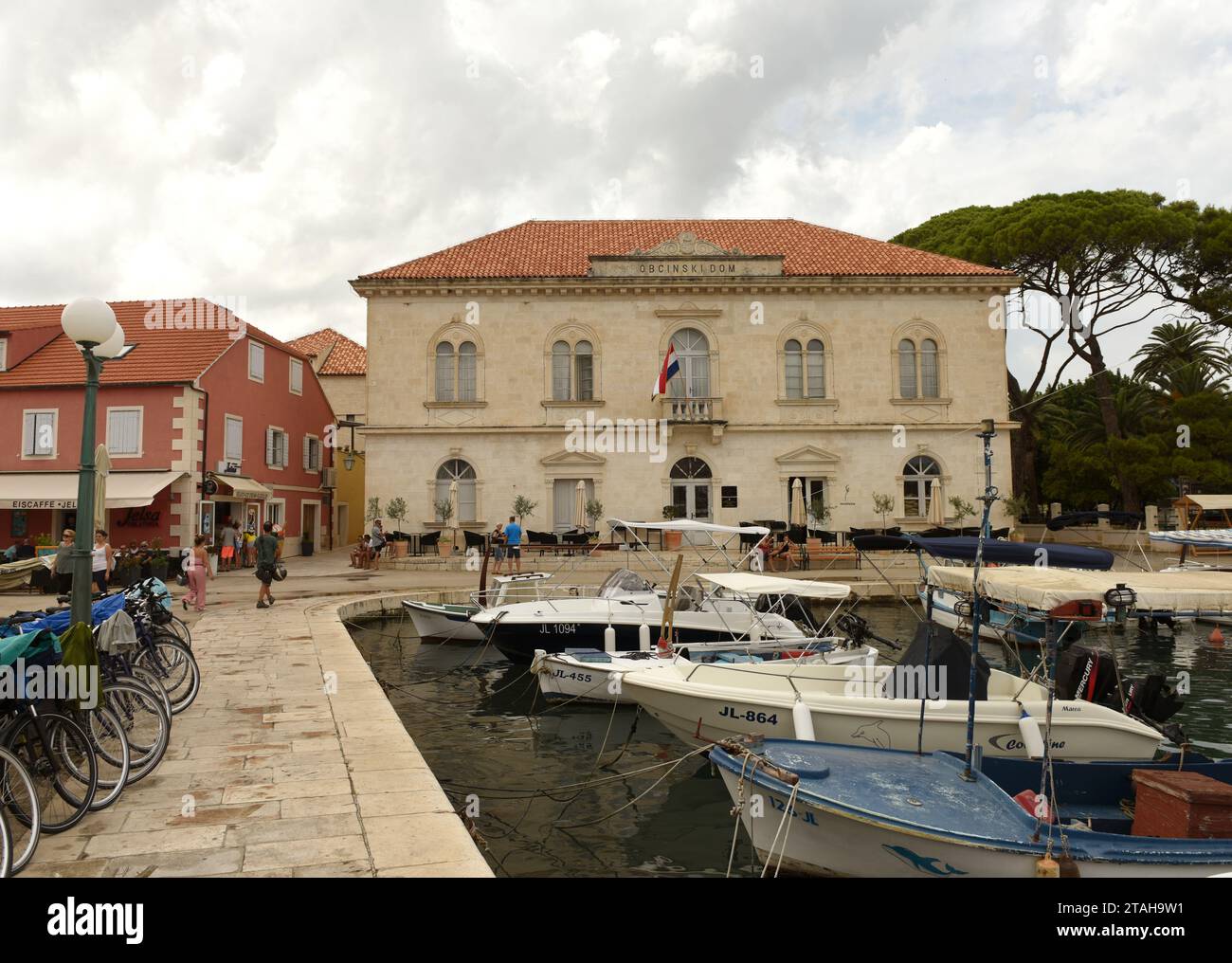 Jelsa, Croatia - August 2018: Town Jelsa on island of Hvar, Croatia ...