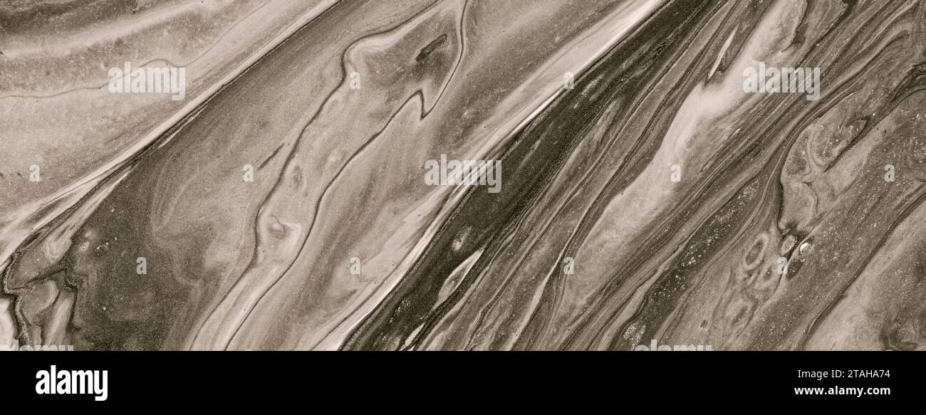 Abstract fluid art background dark brown and beige colors. Liquid ...