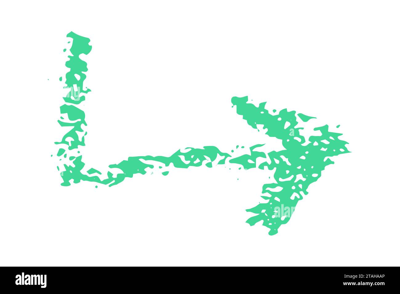 crayon emphasis arrow. Hand drawn green charcoal symbols for hand drawn ...