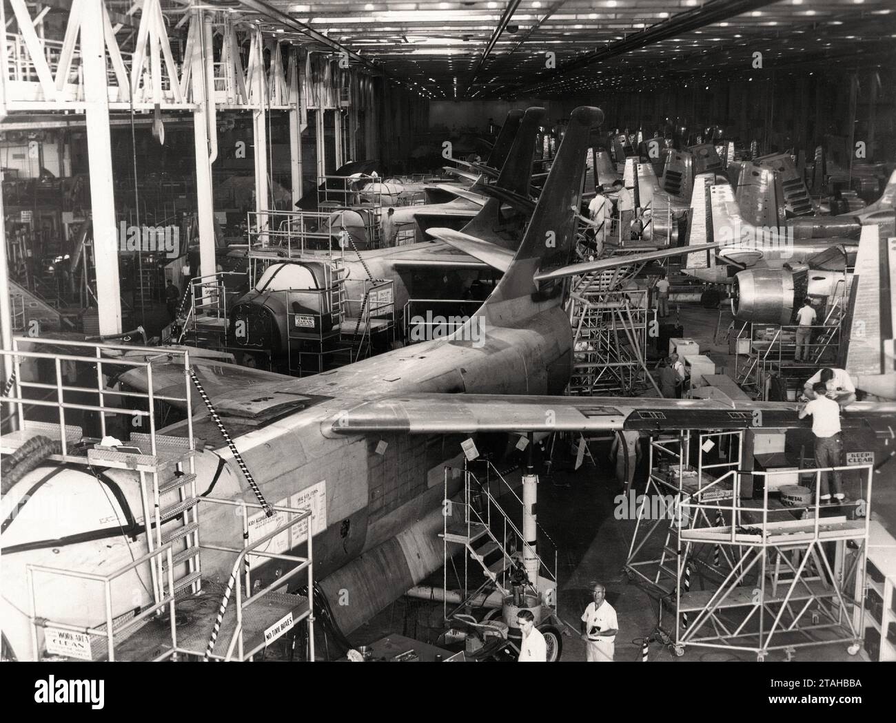 Airplane - Douglas A-3 assembly line ca. 1956 Stock Photo - Alamy