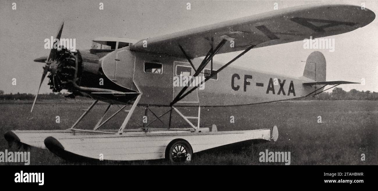 Airplane - Fairchild 82 Transport Monoplane as a Seaplane Stock Photo ...