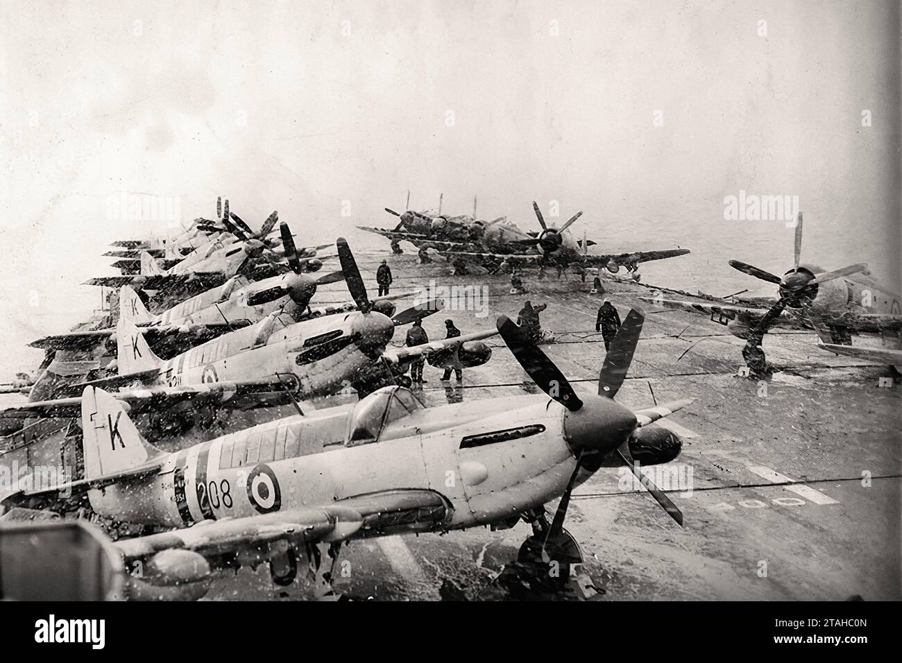Airplane - Fairey Firefly & Hawker Sea Furies, HMAS Hermes Stock Photo ...