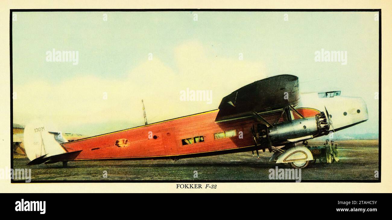 Airplane - Fokker F-32 WAE color Stock Photo - Alamy