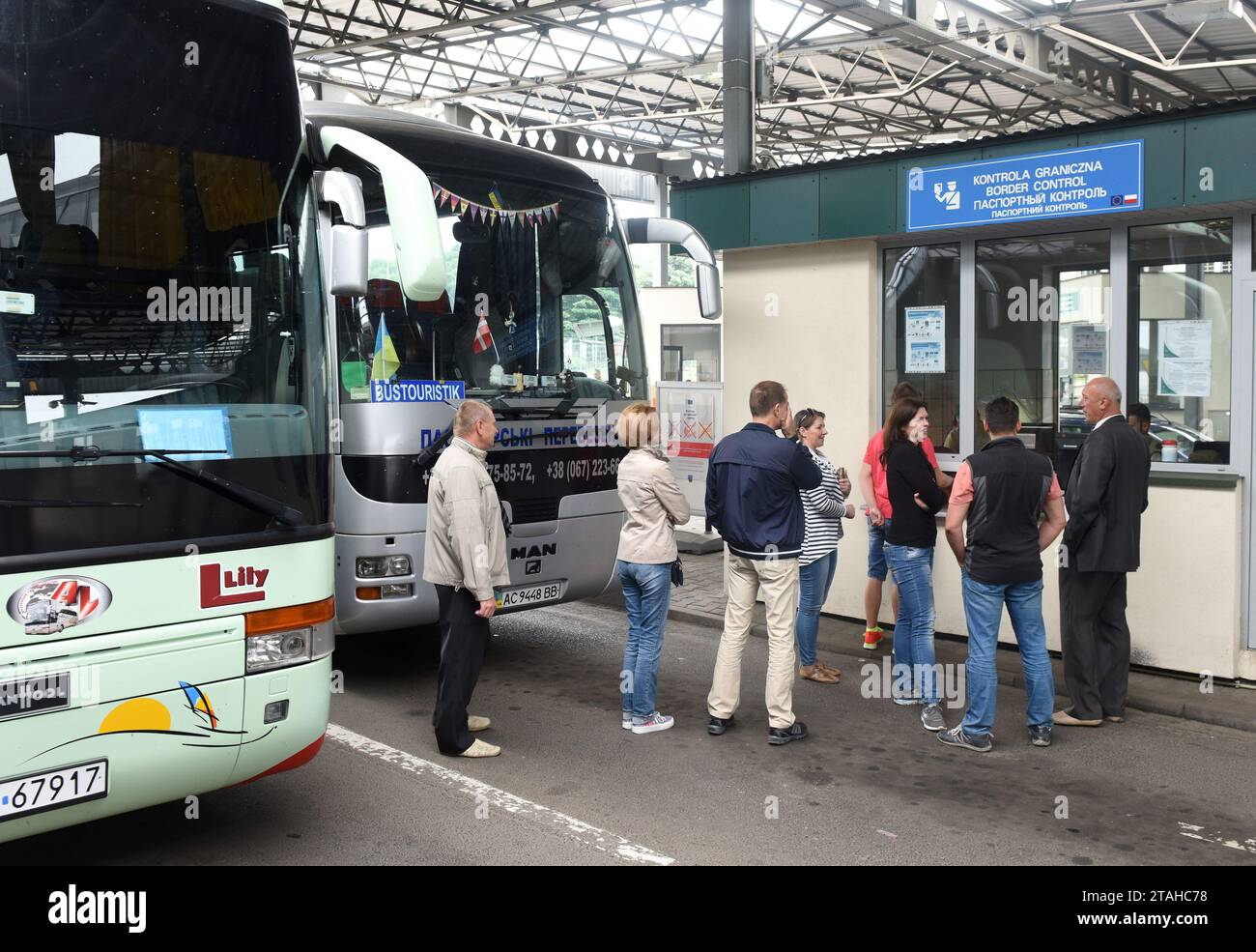Medyka, Poland - June 11, 2017: Medyka-Shegyni checkpoint on the border ...