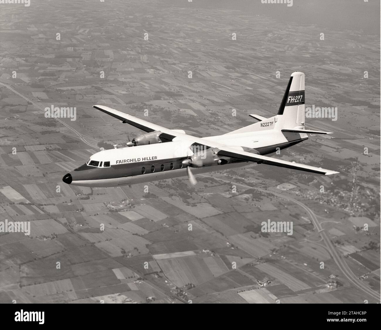 Airplane - Fokker Fairchild FH-227 in flight Stock Photo - Alamy