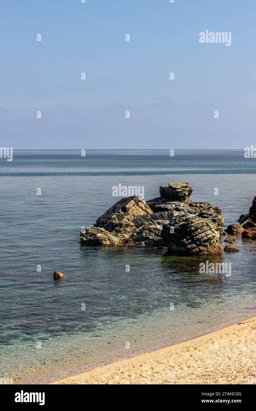 Stones rocks greek coast hi-res stock photography and images - Alamy