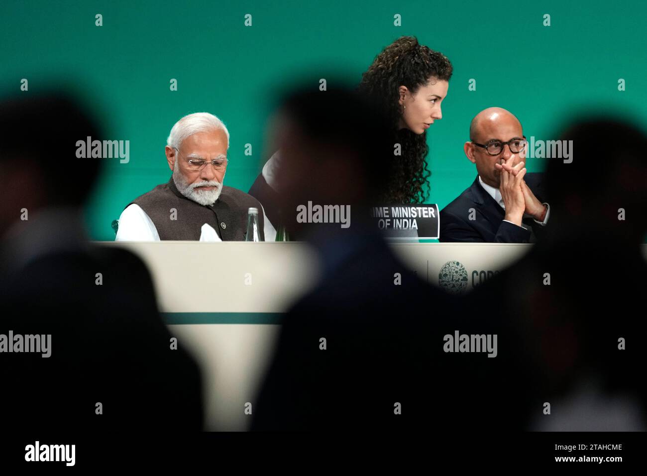 India Prime Minister Narendra Modi, left, and United Nations Climate ...