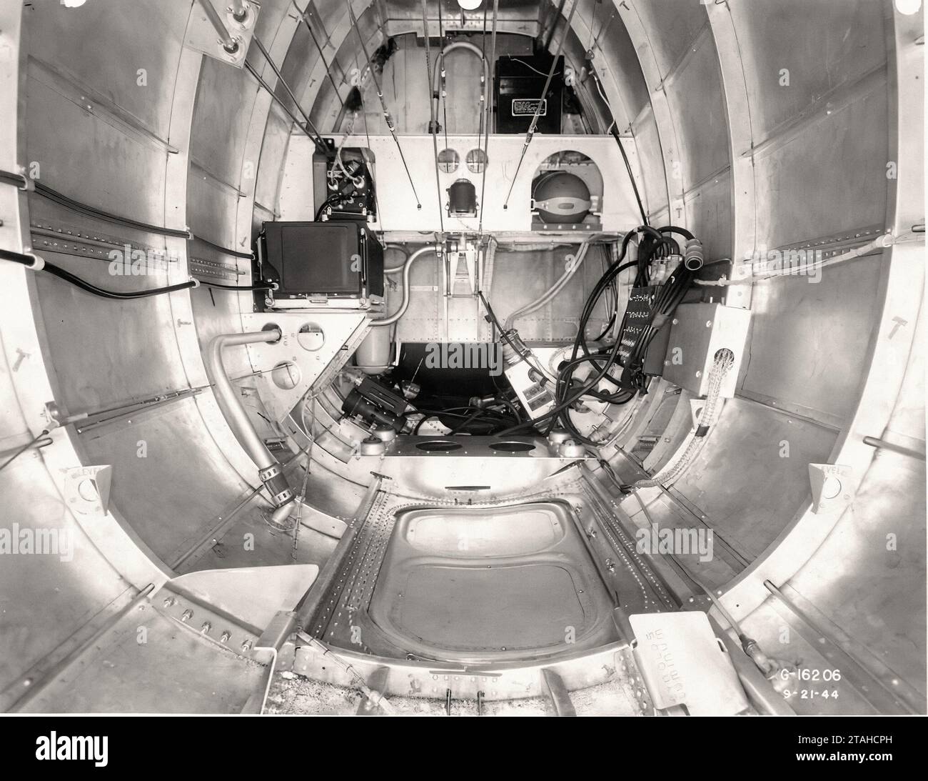 Airplane - Grumman F8F-1 fuselage interior looking aft Stock Photo - Alamy
