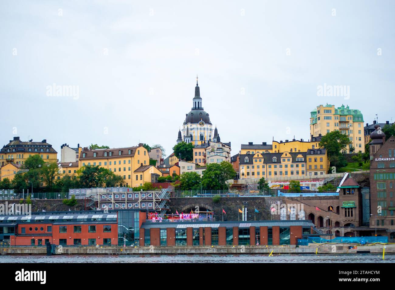 A scenic view of Stockholm's cityscape, with iconic landmarks Stock ...