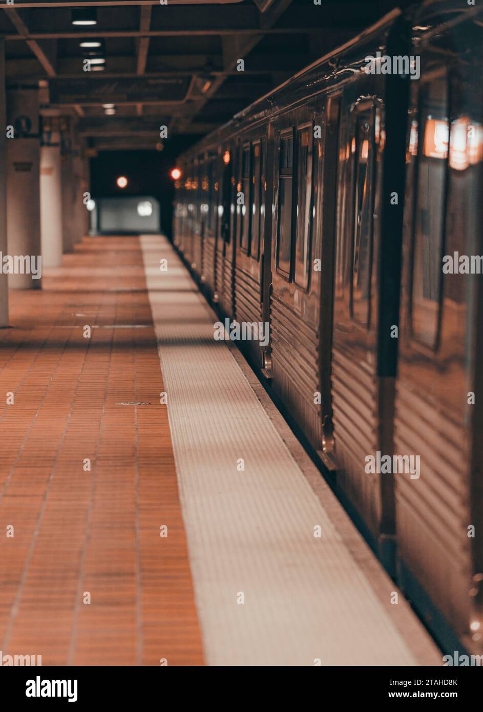 station miami train metro night Stock Photo - Alamy