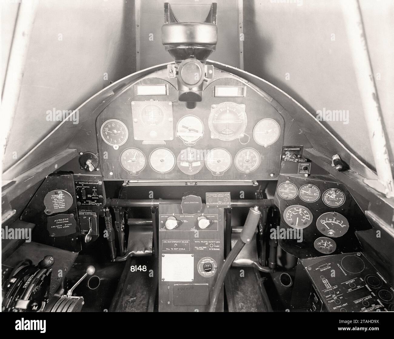 Airplane - Grumman XF6F instrument panel mockup Stock Photo - Alamy
