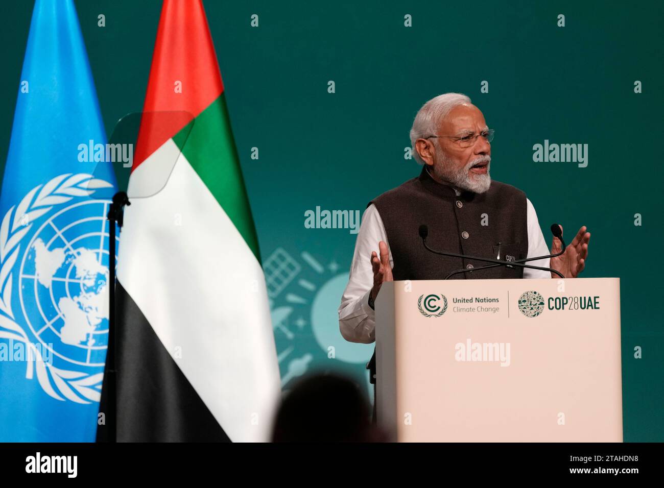 India Prime Minister Narendra Modi speaks during a plenary session at ...