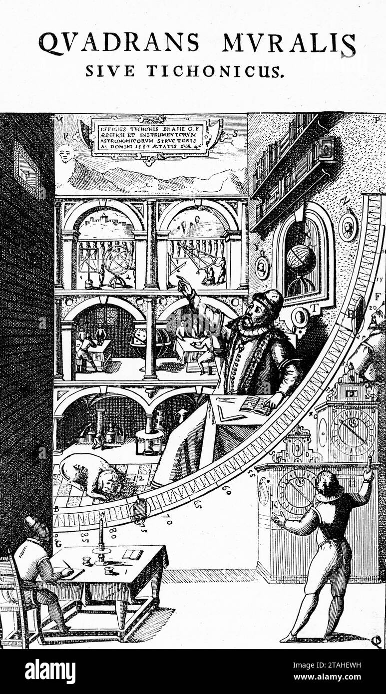 Tycho brahe and his mural quadrant Black and White Stock Photos ...