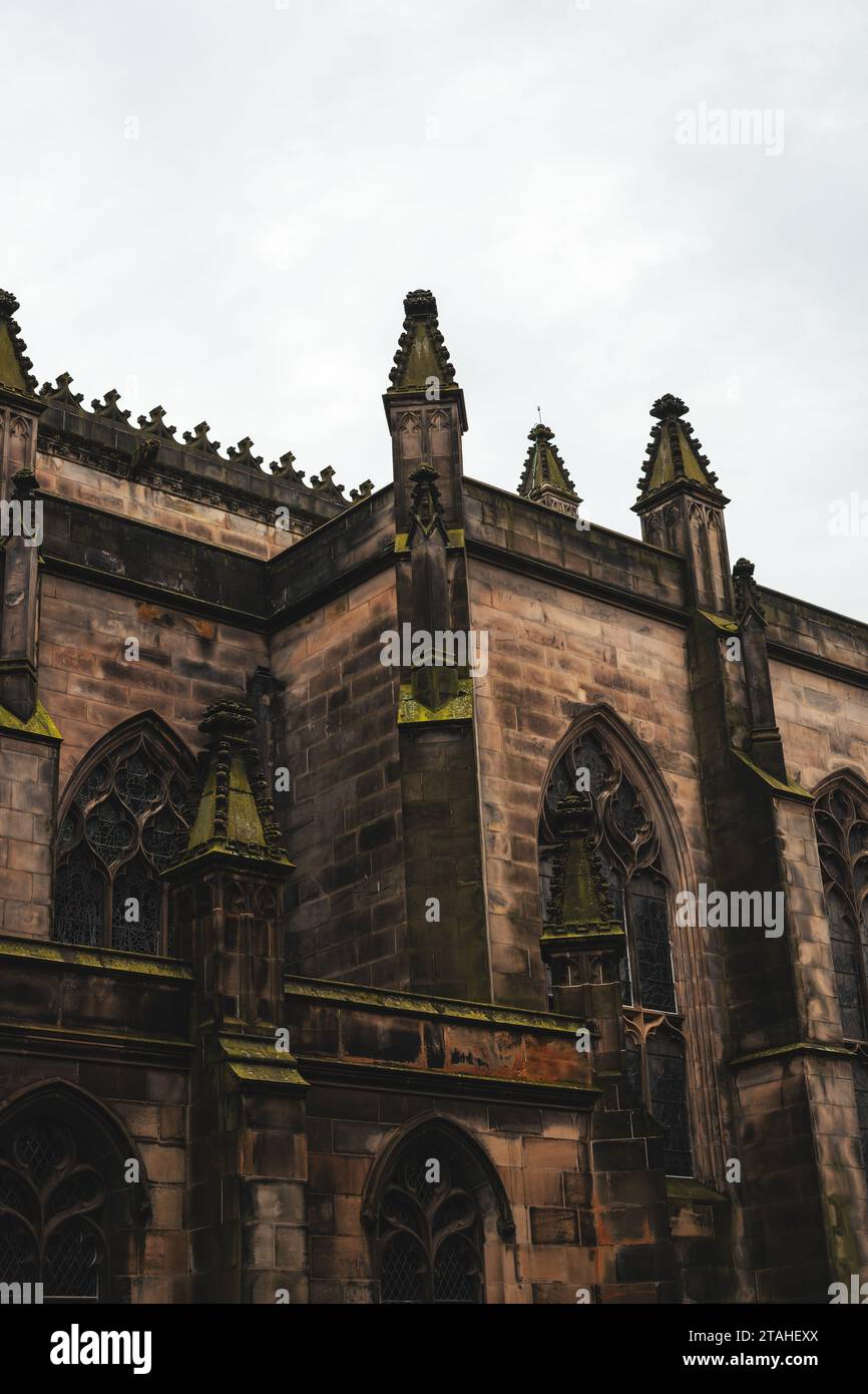 An aged brick building in Edinburgh, Scotland Stock Photo - Alamy