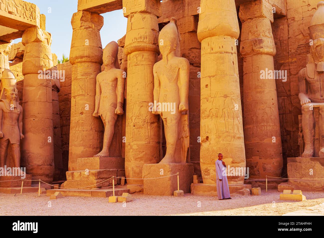 Ancient Luxor Temple at sunset. Details. Luxor, Egypt – October 21 ...
