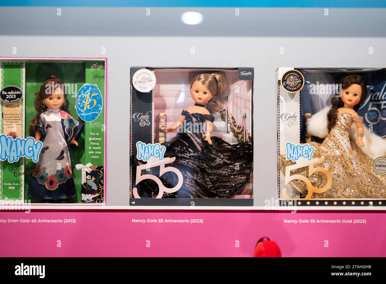 Nancy dolls in an exhibition, at the Museo del Traje, on December 1, 2023, in Madrid (Spain ...