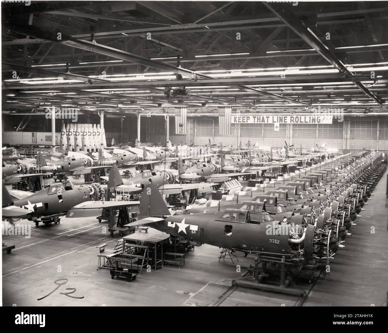 Airplane - Republic P-47D view of assembly lines Stock Photo - Alamy