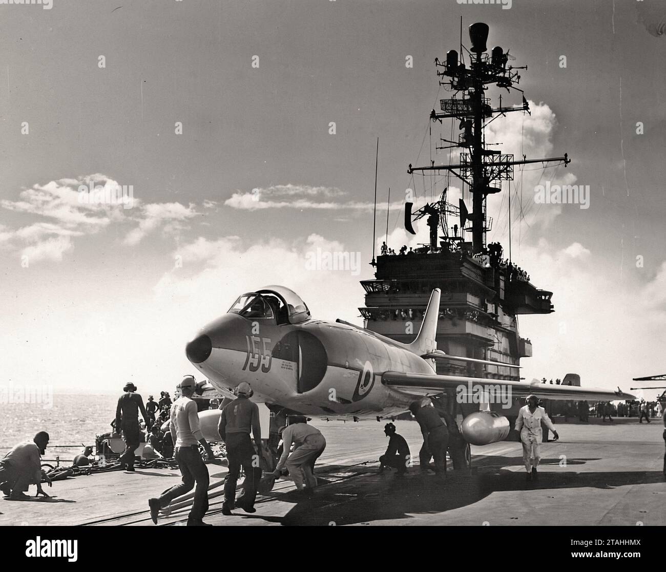 Airplane - Supermarine Scimitar USS Saratoga c.1957 Stock Photo - Alamy