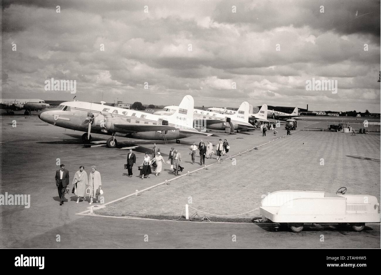 Airplane - Vickers Vikings lined up at Blackbushe Stock Photo - Alamy