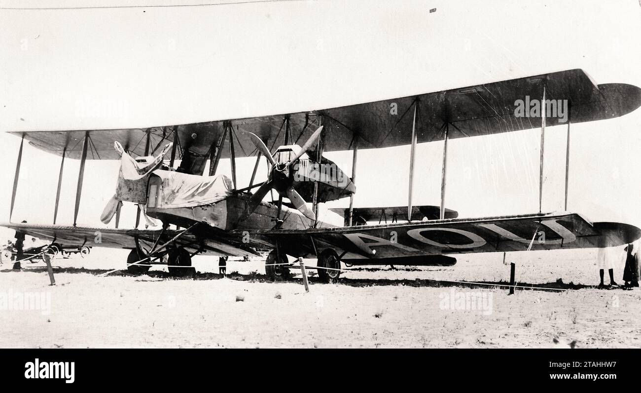 Airplane - Vickers Vimy used by Ross and Keith Smith 1919 Stock Photo ...