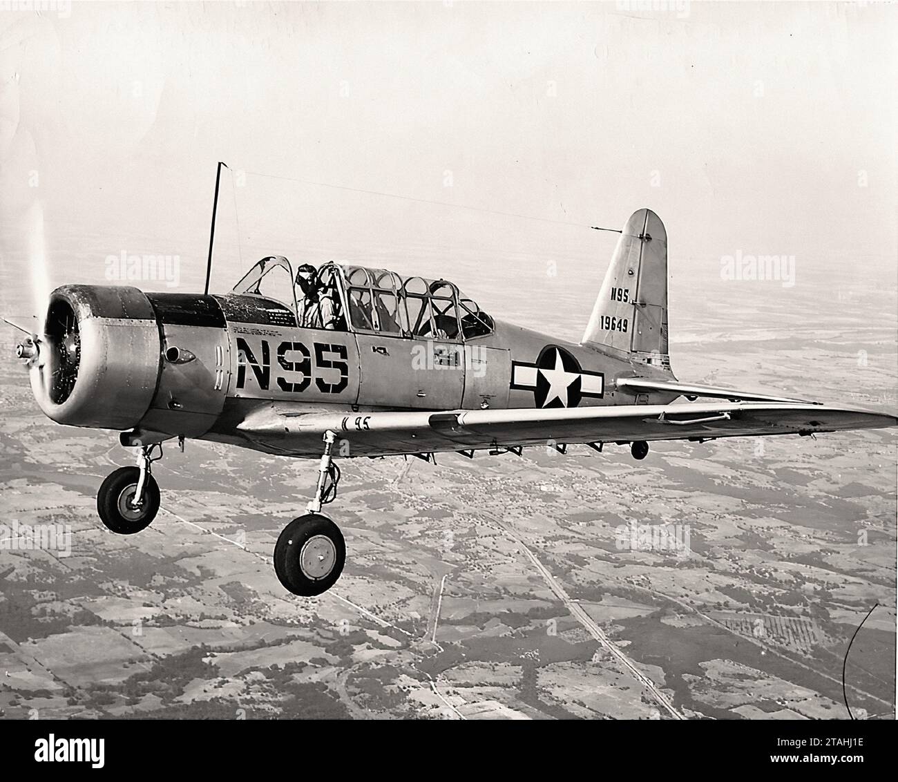 Airplane - Vultee BT-13 Valiant 2 via stinsonflyer.com Stock Photo - Alamy