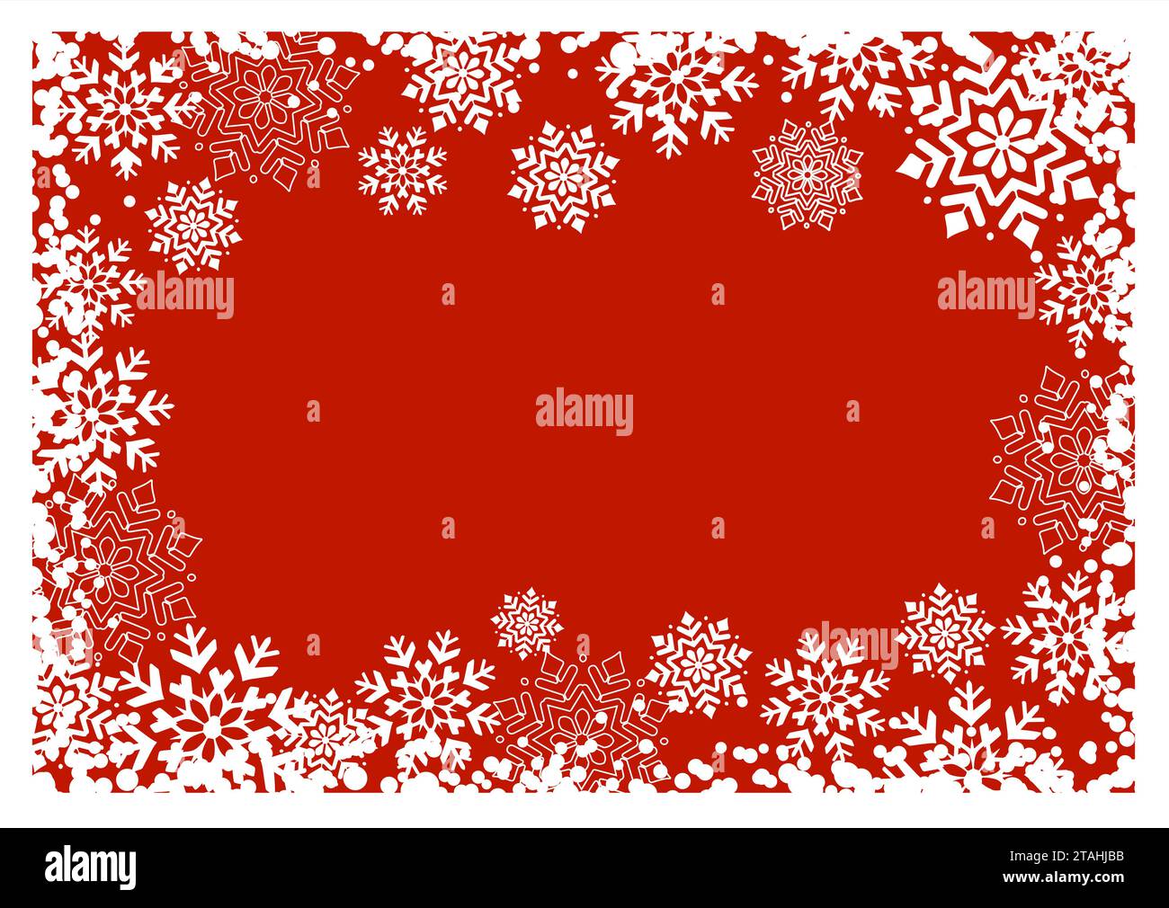 Christmas background with a decorative snowflake border Stock Vector ...