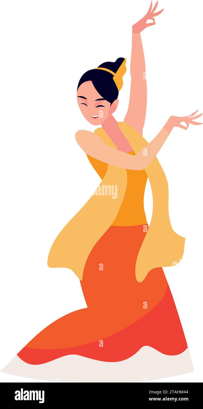 myanmar woman dances music traditional Stock Vector Image & Art - Alamy