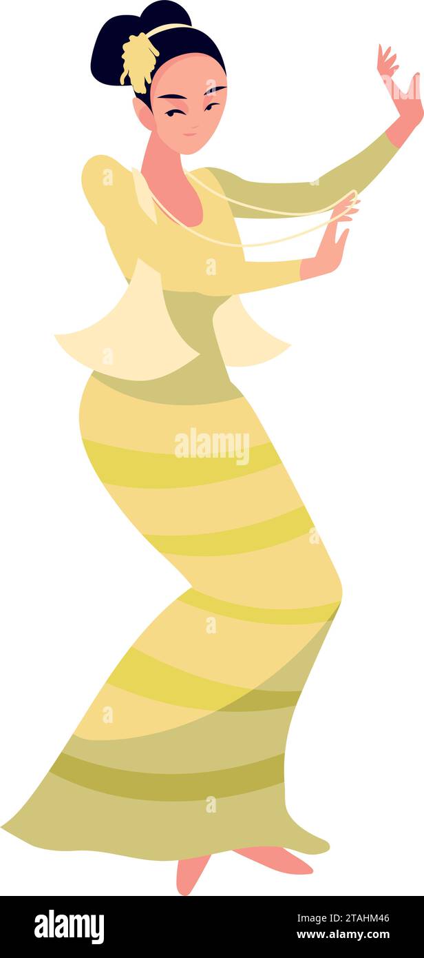 Beautiful young woman dances Stock Vector Images - Alamy