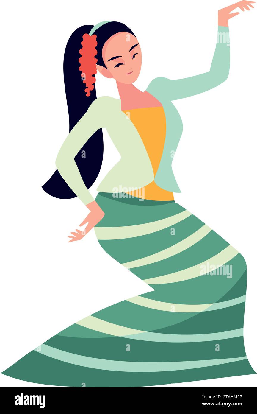 Myanmar beauty Stock Vector Images - Alamy