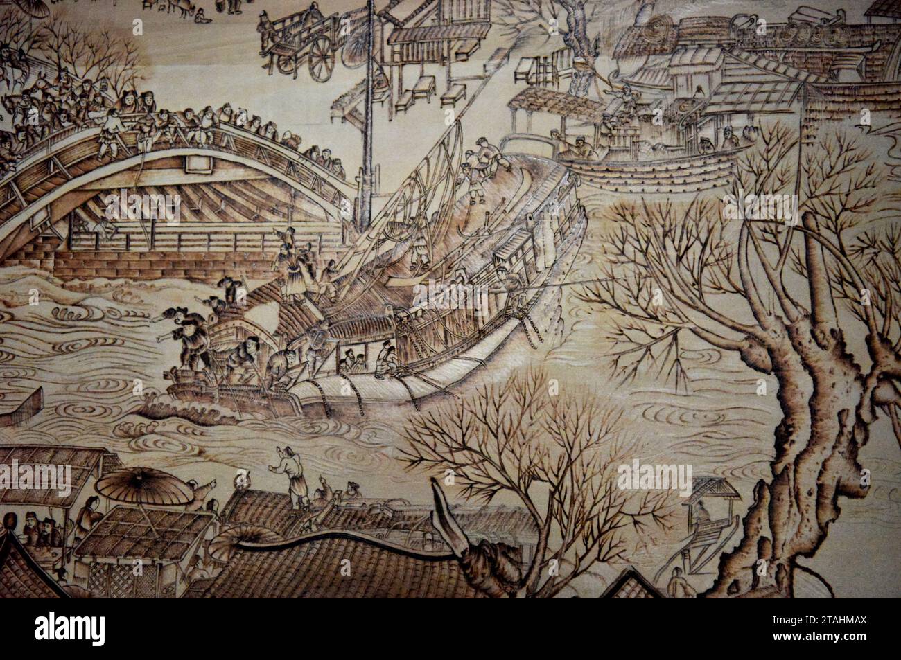 Zhangjiakou, China. 01st Dec, 2023. Artist Guo Chunlei is creating a ...