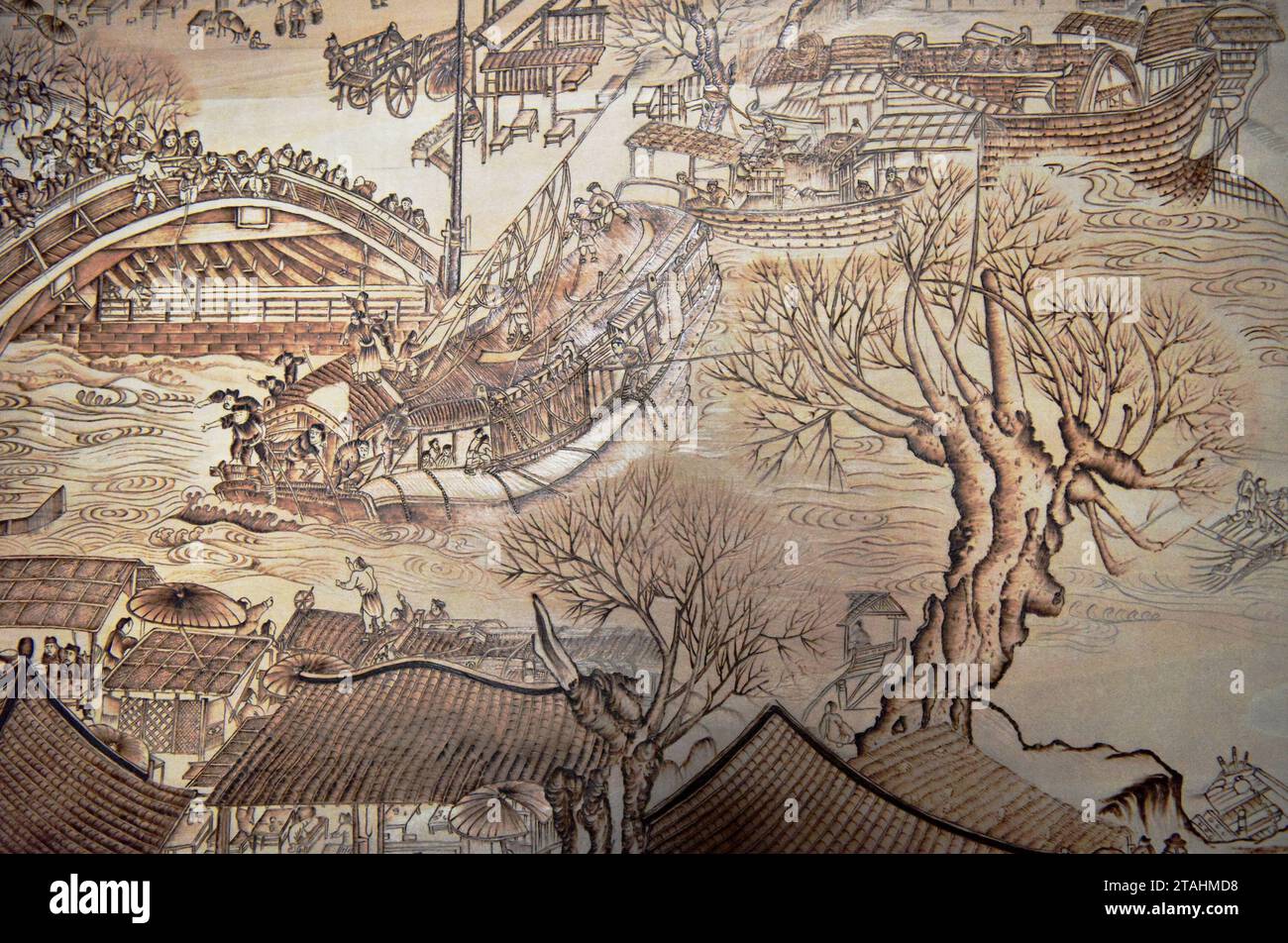 Zhangjiakou, China. 01st Dec, 2023. Artist Guo Chunlei is creating a ...