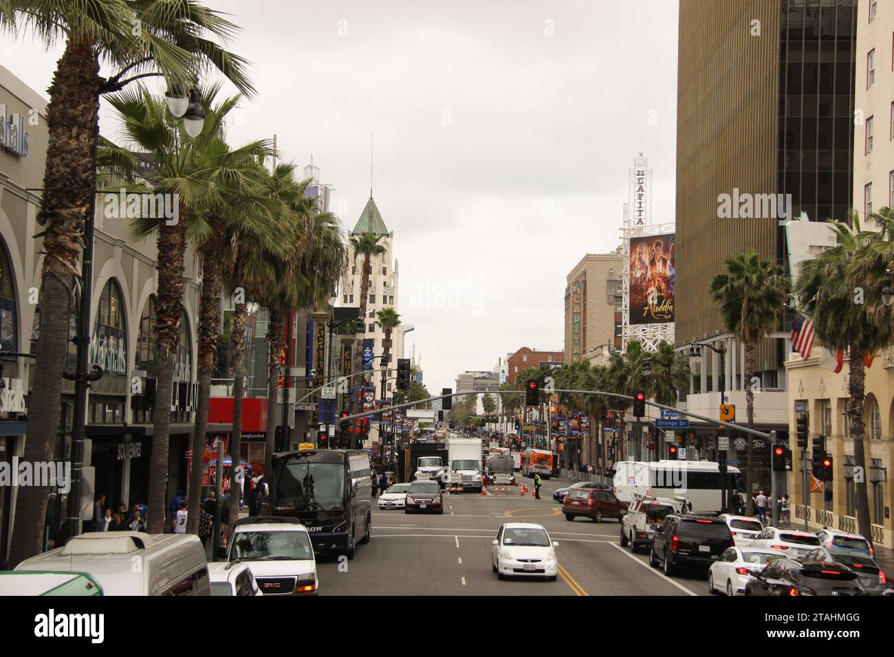 A busy street scene in downtown Los Angeles Stock Photo - Alamy