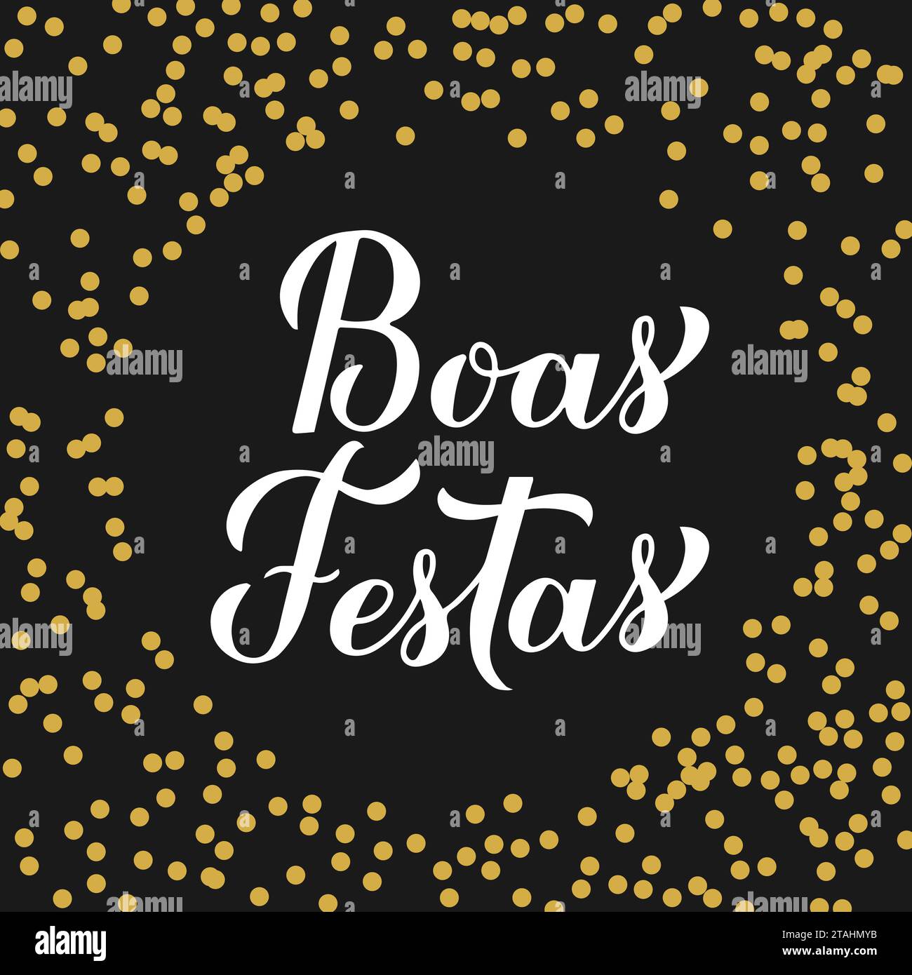 Felices Fiestas calligraphy hand lettering. Happy Holidays in Spanish ...