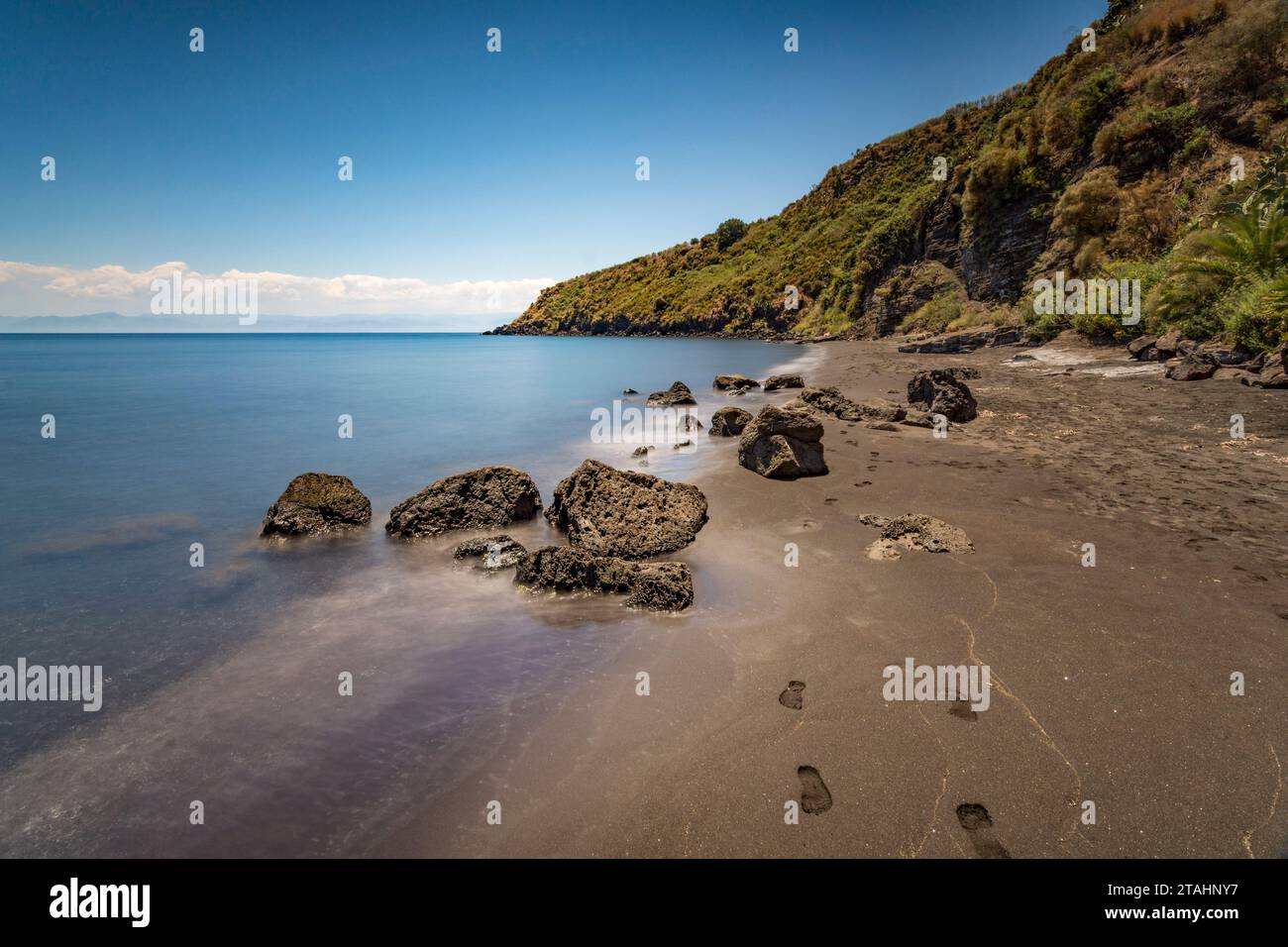 Black sand beaches aeolian islands hi-res stock photography and images ...
