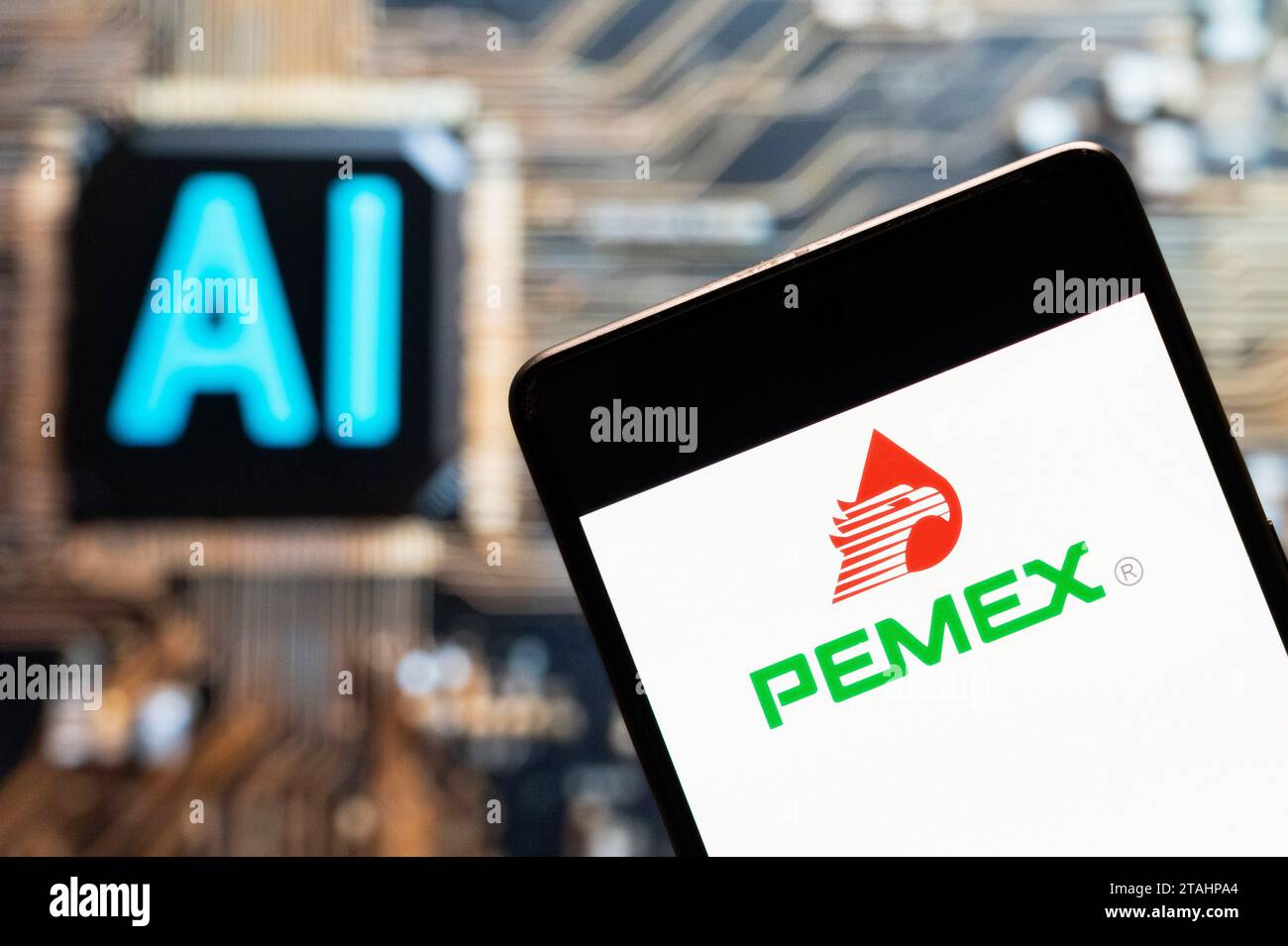 In this photo illustration, the Mexican oil and gas company Petróleos ...