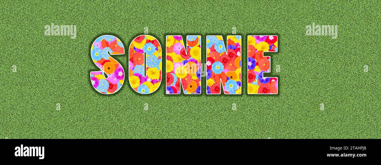 german word sonne for sun Stock Photo - Alamy