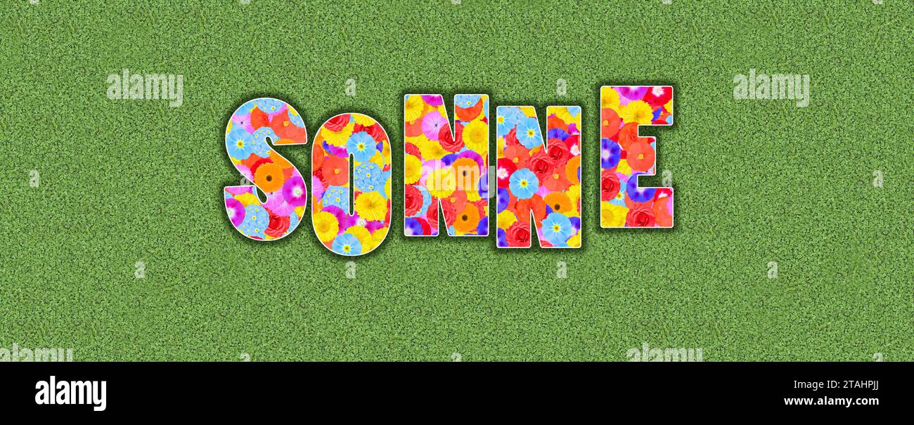 german word sonne for sun Stock Photo - Alamy