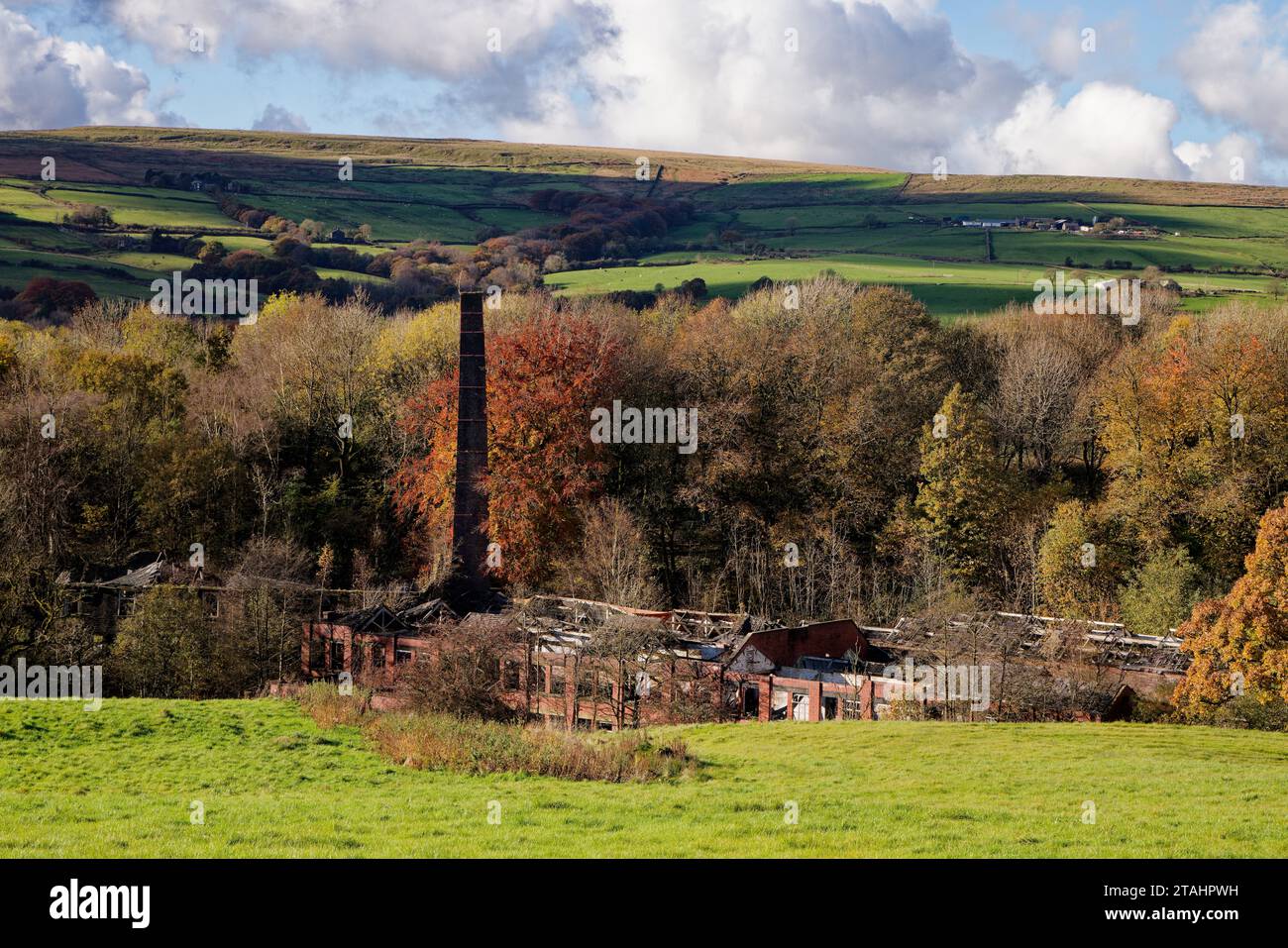 Edenwood mill ruins nestled in the valley of the Dearden Brook ...
