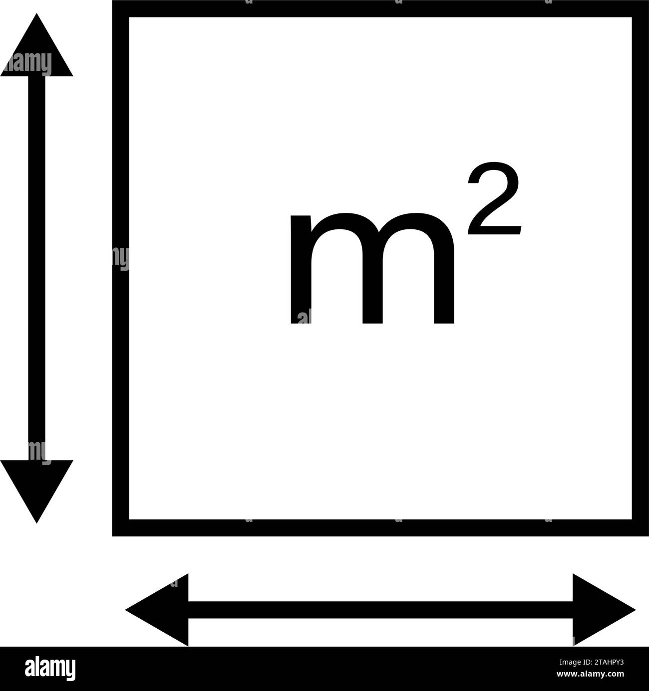 M2 Square meter icon with arrows Stock Vector Image & Art - Alamy