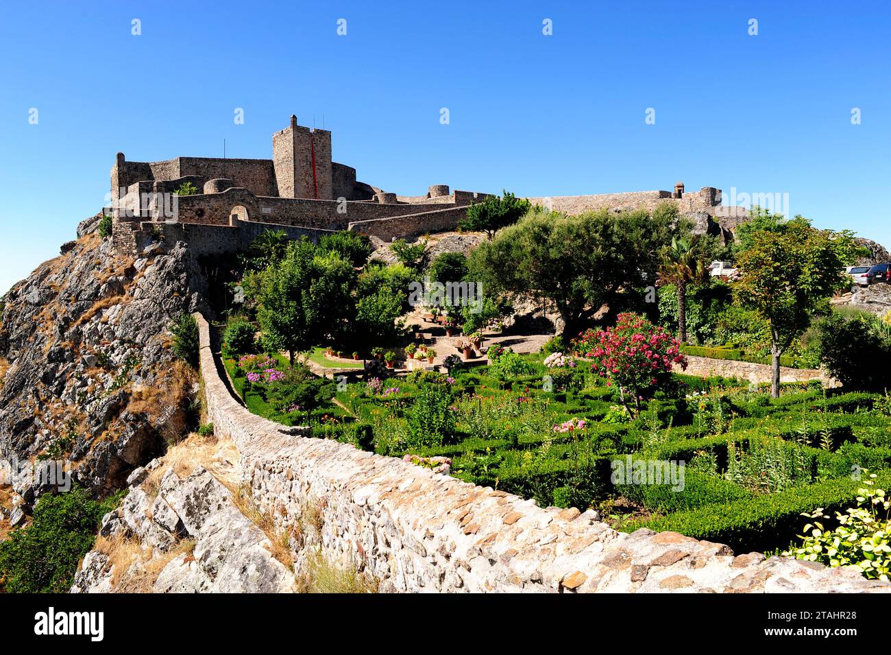 Marvao, castle (9-17th century). Portalegre, Alentejo, Portugal Stock ...
