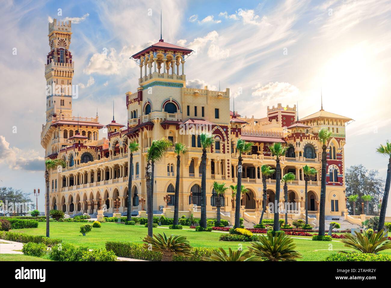 Montaza Palace beautiful full view, popular place of Alexandria, Egypt ...