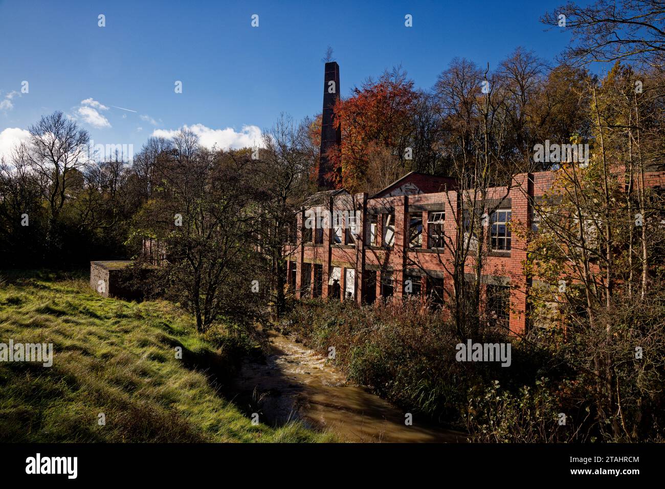 The collapsing ruins of Edenwood Mill, Edenfield, Lancashire Stock ...