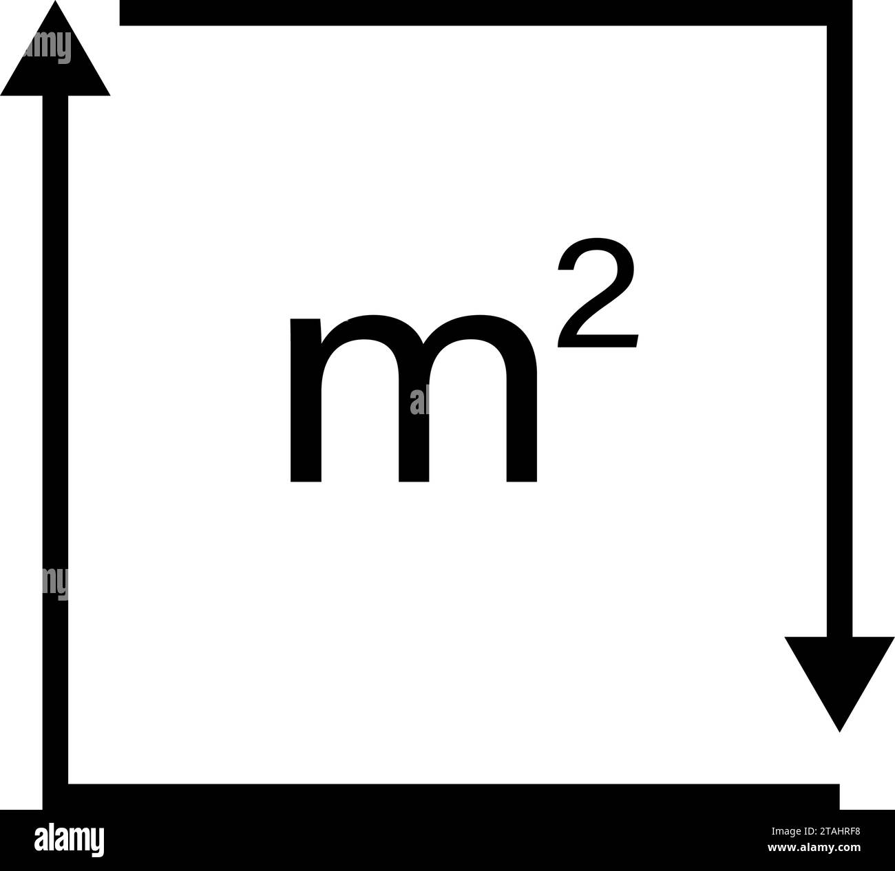 M2 Square meter icon with arrows Stock Vector Image & Art - Alamy